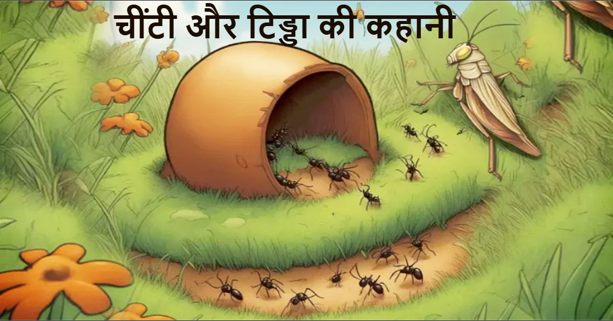 Chinti aur Tidda ki kahani | The ant and the grasshopper story in hindi ...